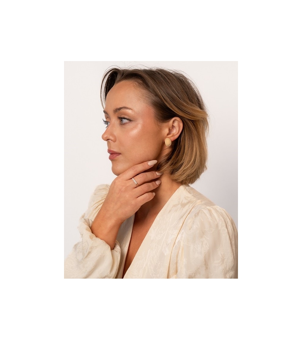 ZŁOTY PIERŚCIONEK Z BIAŁYMI KAMIENIAMI ALICE - Biżuteria - 2960 - Goldmark