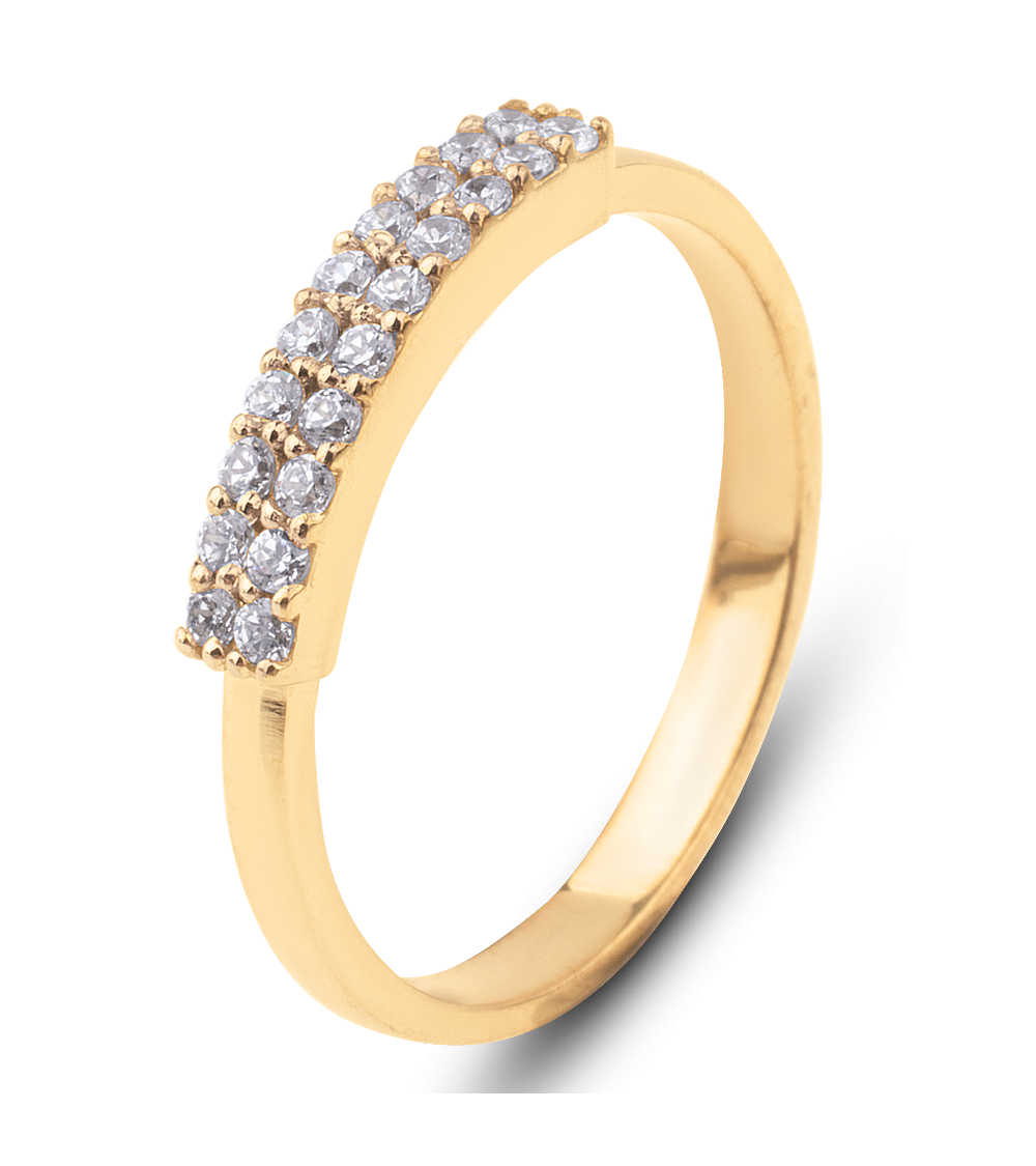 ZŁOTY PIERŚCIONEK Z BIAŁYMI KAMIENIAMI ALICE - Biżuteria - 2960 - Goldmark