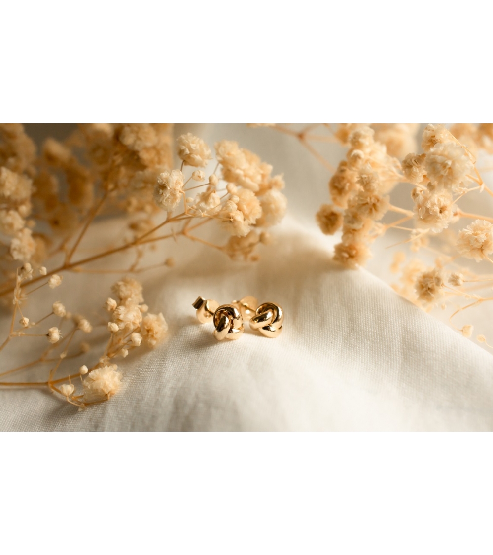 ZŁOTE KOLCZYKI PLECIONE SUPEŁKI II - Biżuteria - 3333 - Goldmark